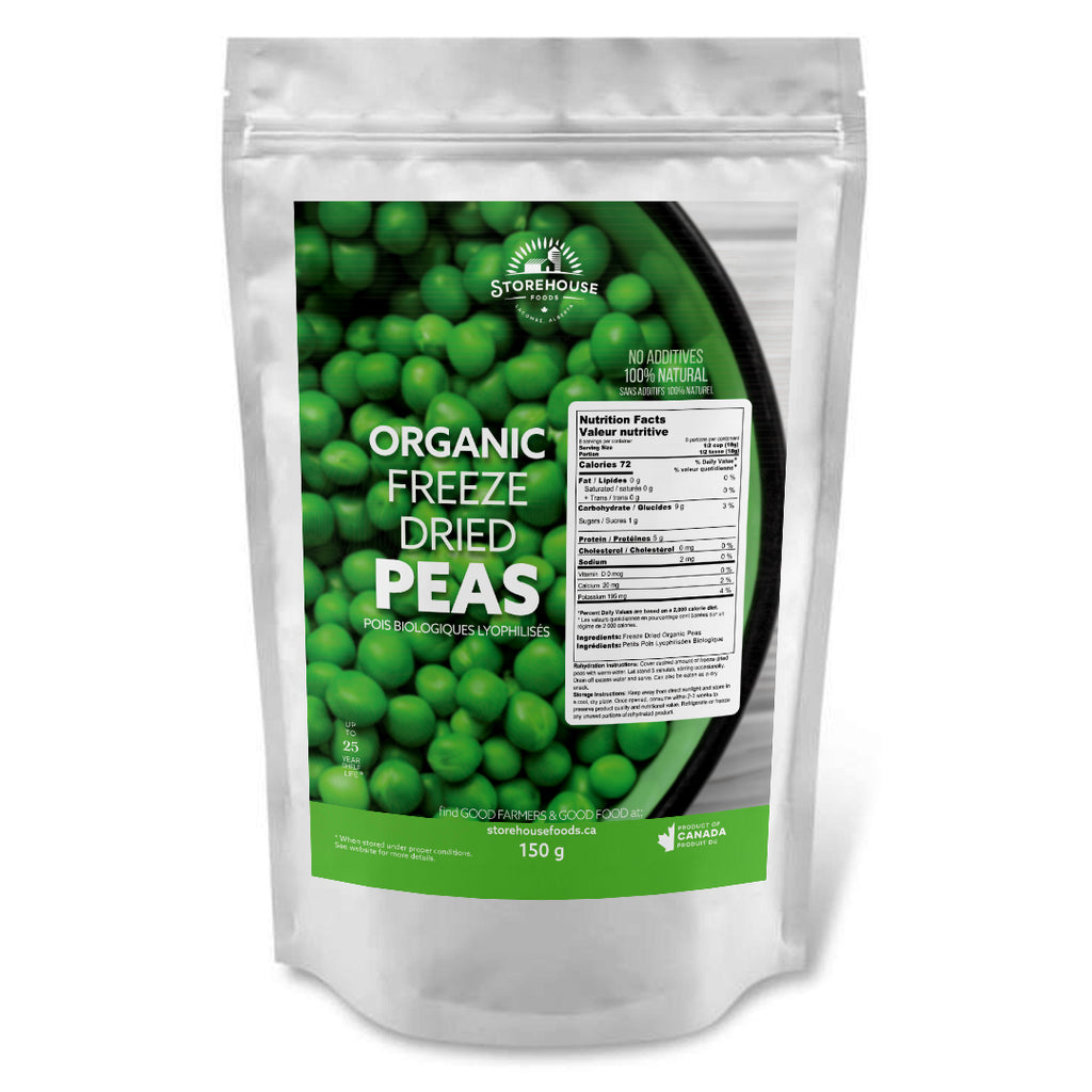Organic Freeze Dried Peas – Storehouse Foods